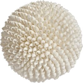 White Bubble Shell Orb 8"